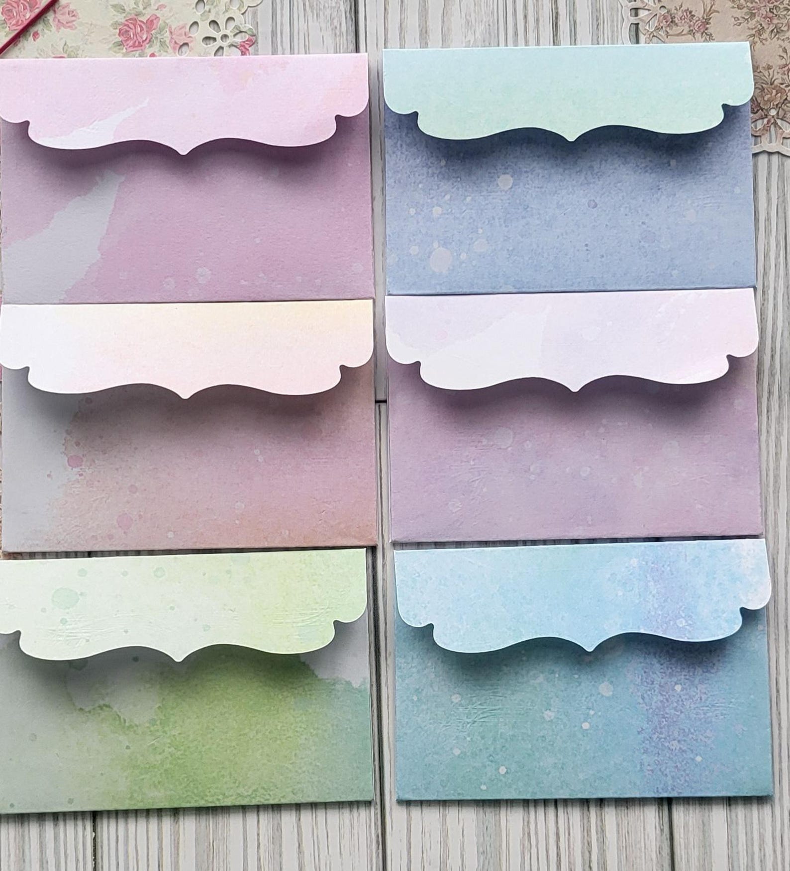 Mini Cardstock Envelope Set: Assorted Colors, Gift Enclosure Cards (set ...