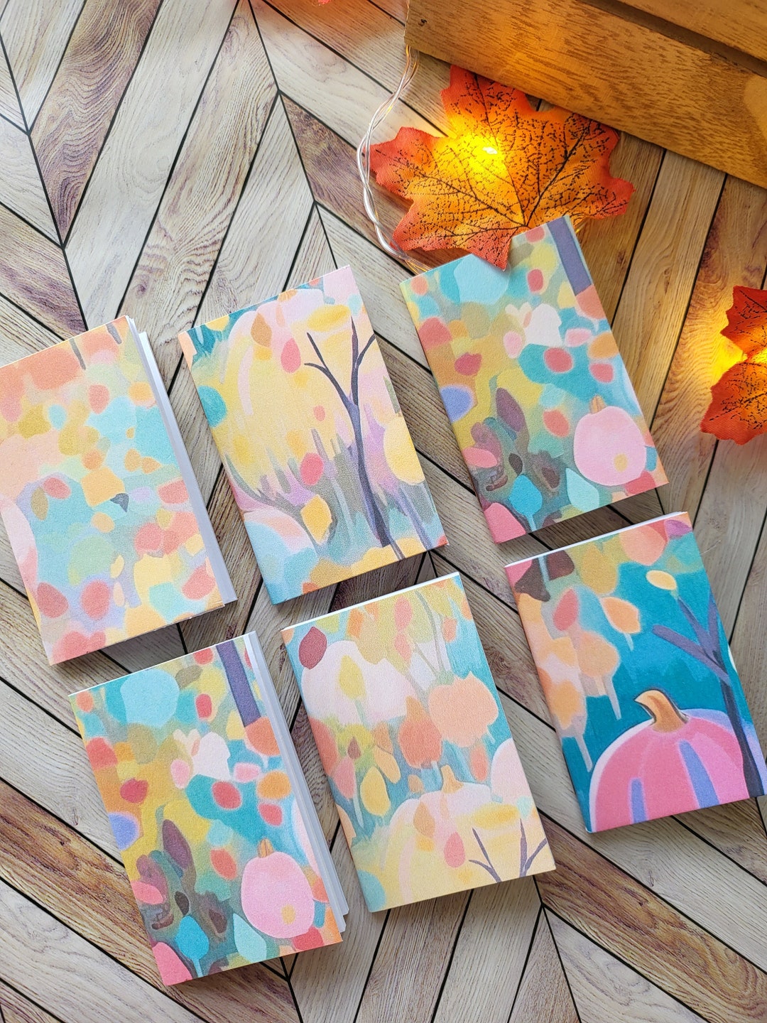 Pumpkin Mini Notebook Set, Fall Pocket Notepads (set of 6) - Etsy
