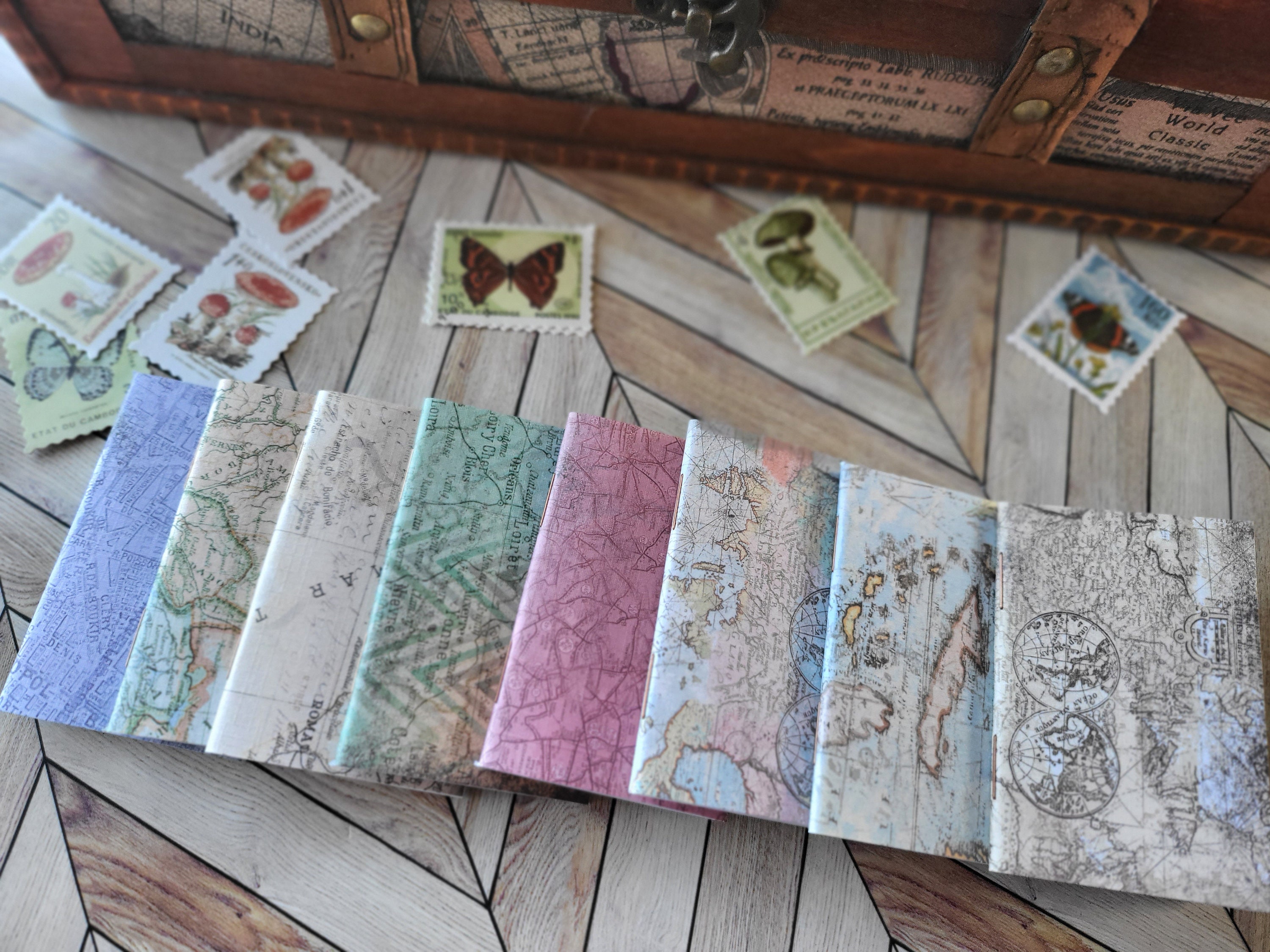 2" X3"mini Map Assorted Covers Mini Notebook/ Tiny Notepads / Slim ...