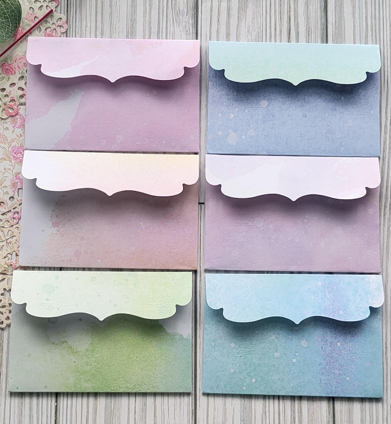 Mini Cardstock Envelope Set: Assorted Colors, Gift Enclosure Cards (set ...