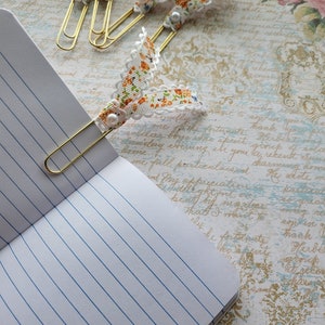 Vintage Embellished Clips, Junk Journal, Stationary, Bookmarks ...