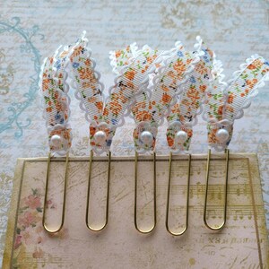 Vintage Embellished Clips, Junk Journal, Stationary, Bookmarks ...