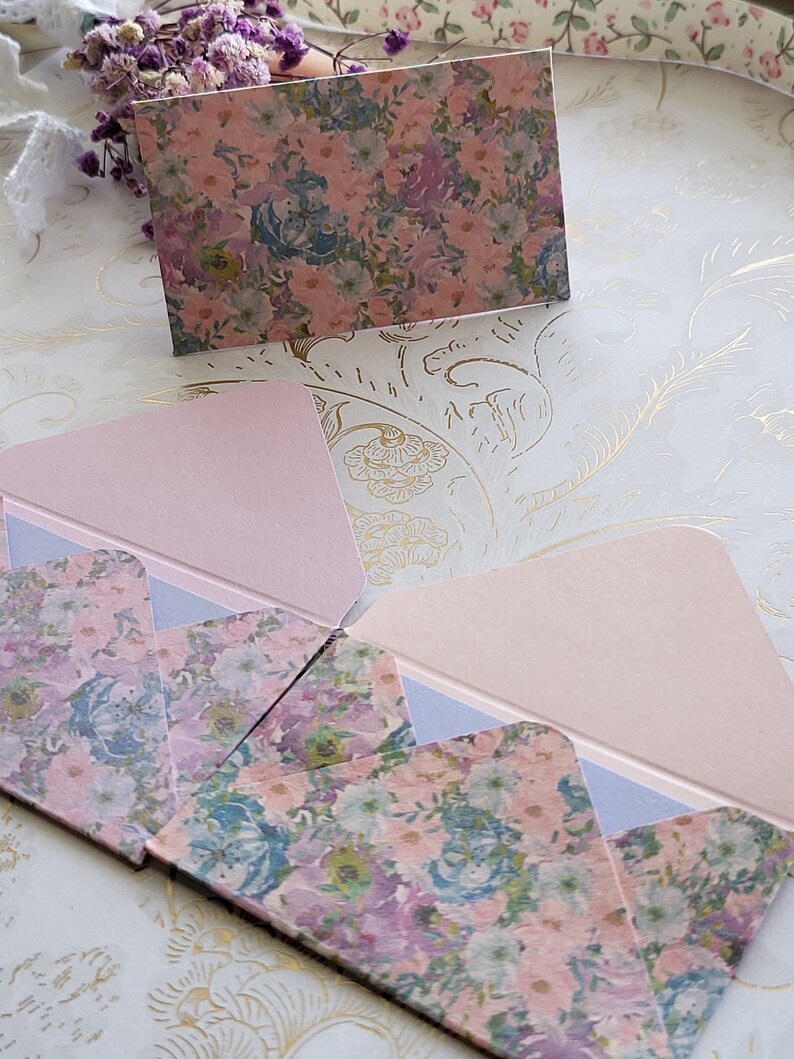 Mini Floral Envelopes: Handmade Scrapbooking, Tooth Fairy Notes (set of ...