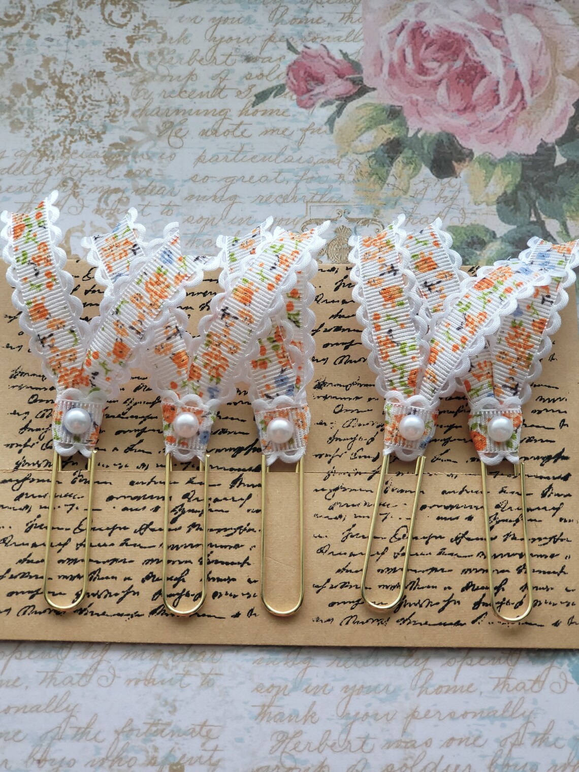 Vintage Embellished Clips Junk Journal Stationary - Etsy