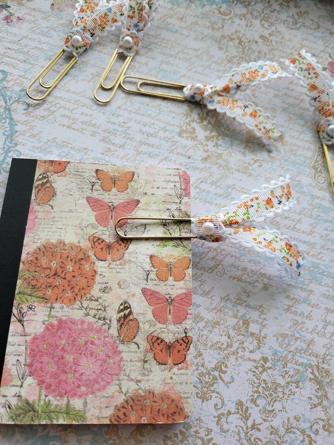 Vintage Embellished Clips Junk Journal Stationary - Etsy