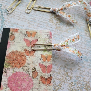 Vintage Embellished Clips, Junk Journal, Stationary, Bookmarks ...