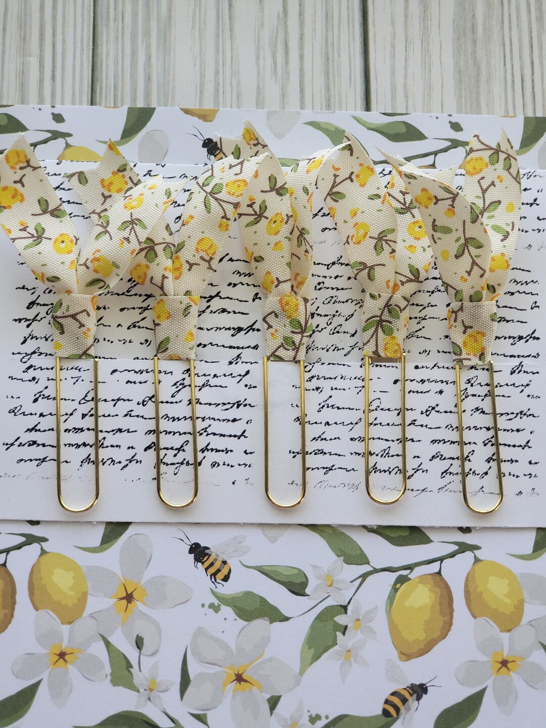 Fabric Binder Clip Yellow Gold Metal Office School Binder Clip Set ...