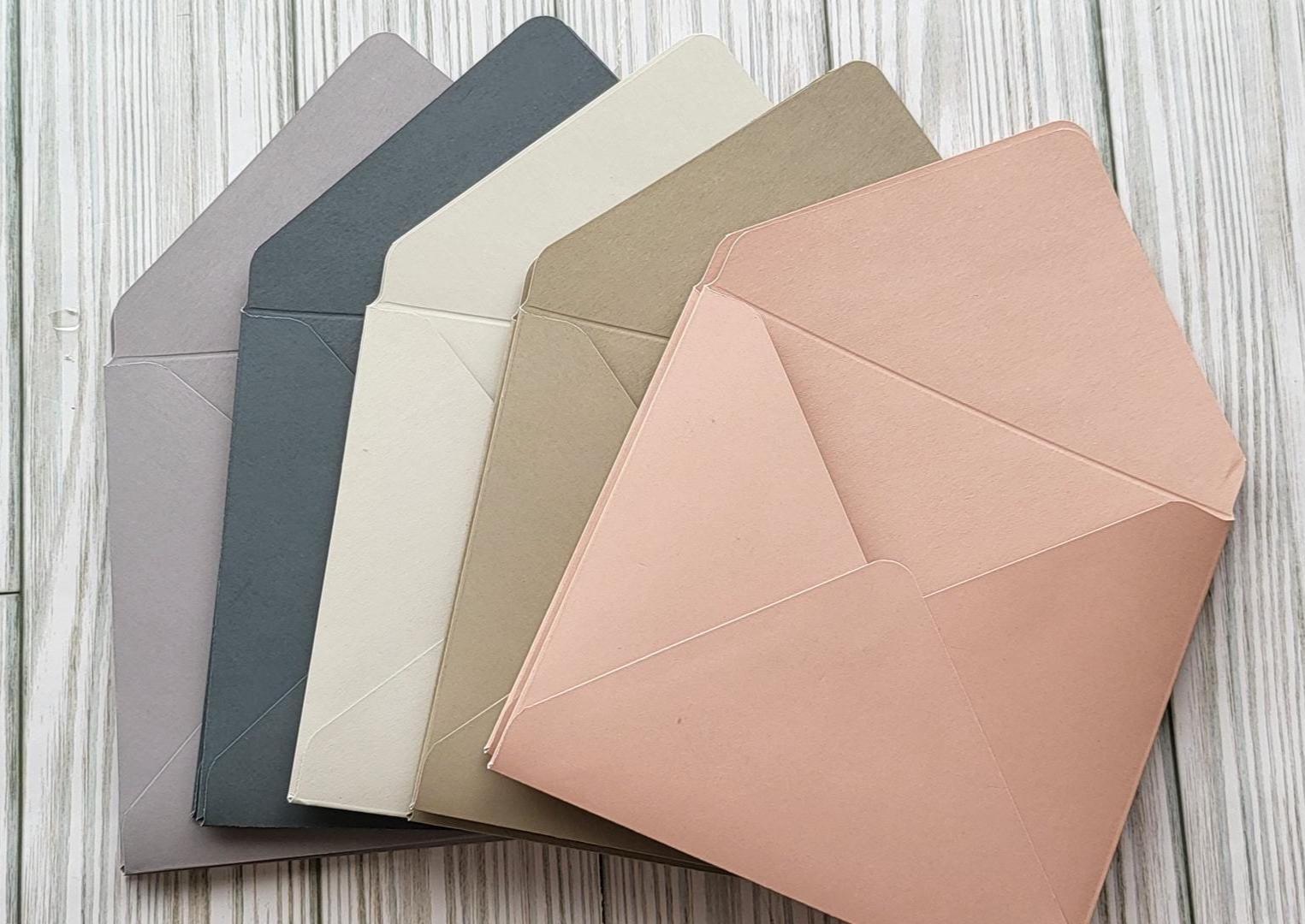 25 Heavyweight A2 Envelopes: Peach, Cream & Tan Euro Flap - Etsy
