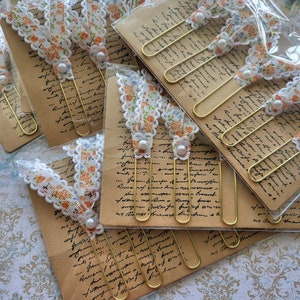 Vintage Embellished Clips, Junk Journal, Stationary, Bookmarks ...