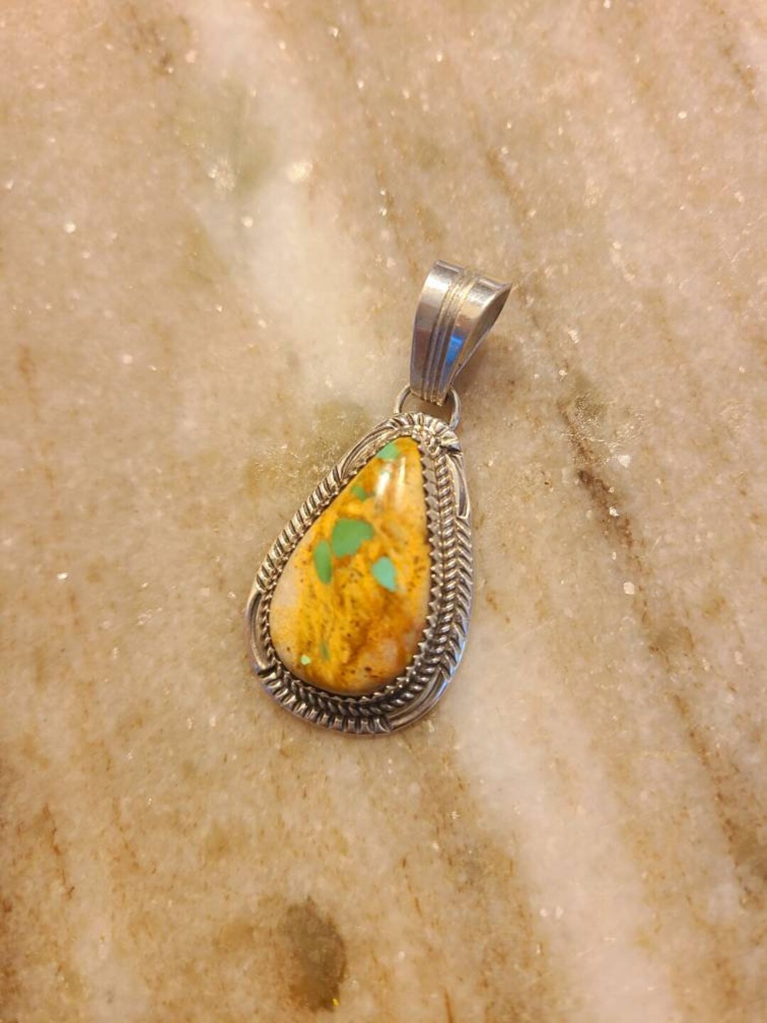 Gorgeous Royston Ribbon Turqouise Sterling Silver Pendant - Etsy