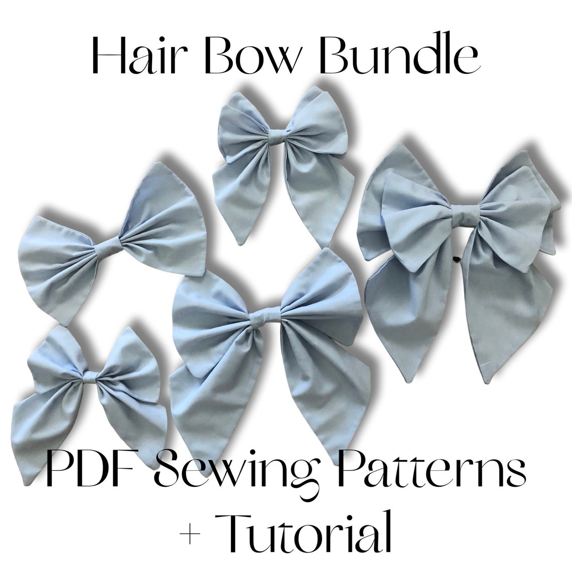 Hair Bow PDF Sewing Pattern Bundle/bow Pattern/layered Bow/sailor Bow ...