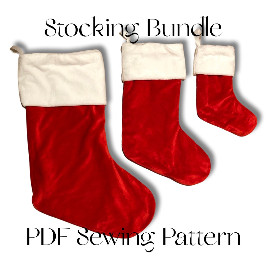 Christmas Stocking PDF Sewing Pattern Bundle | Pattern and Instructions ...