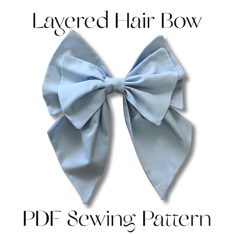Layered Hair Bow PDF Sewing Pattern and Tutorial | Cosplay Sewing ...
