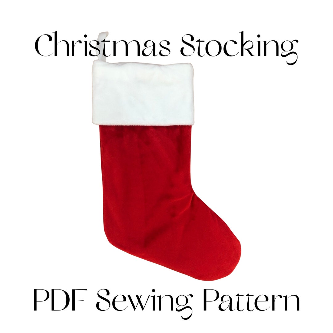 Christmas Stocking PDF Sewing Pattern With Instructions | DIY Holiday ...