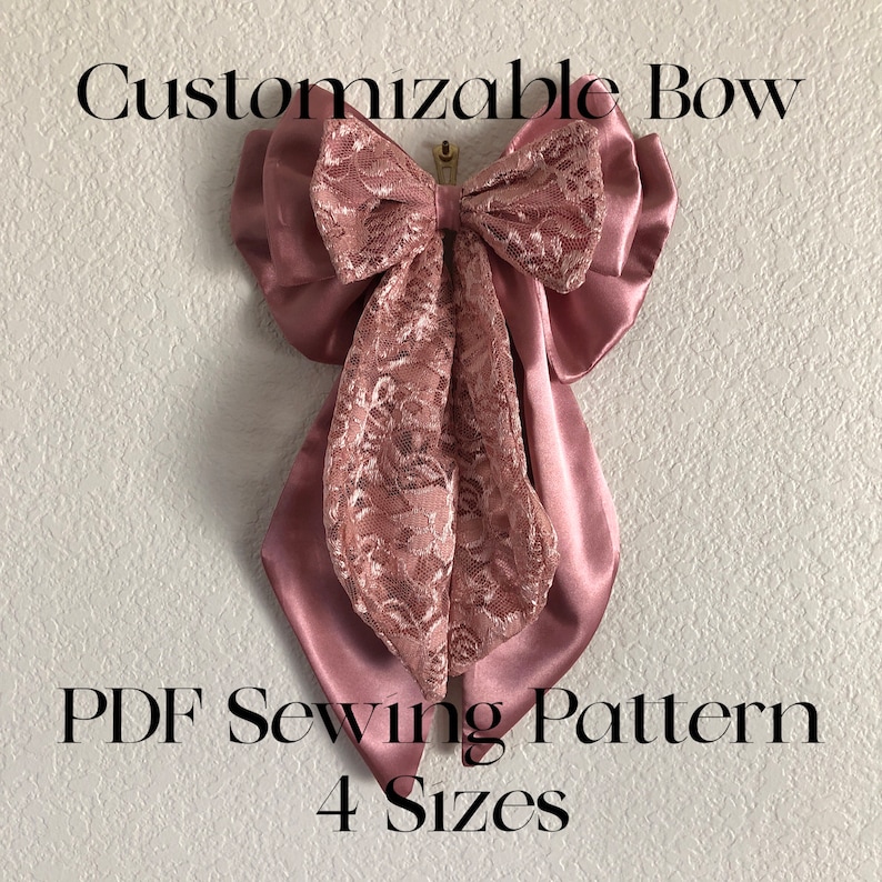 Customizable Bow PDF Sewing Pattern/sailor Bow Pattern/layered Hair Bow ...