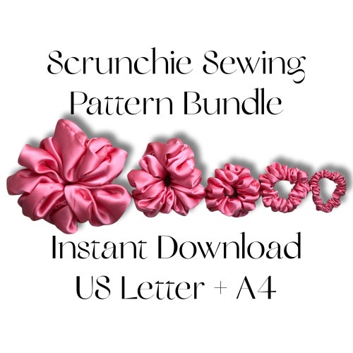 Scrunchie PDF Sewing Pattern Bundle Hair Accessories - Etsy