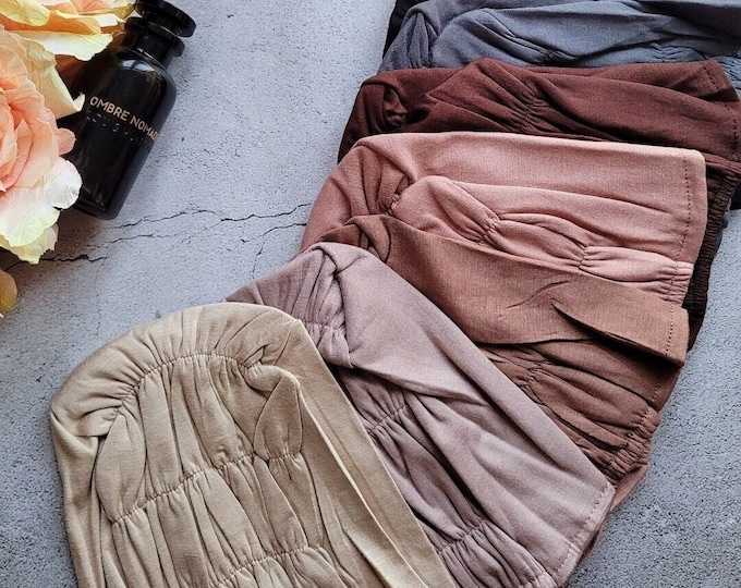 Super Soft Satin-lined Underscarf Silk Bonnet No-slip Hijab Cap Head ...