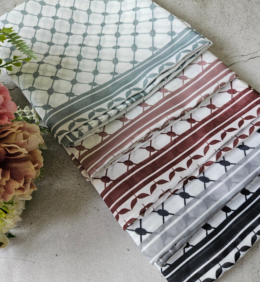 Keffiyah Hijab Modal Hijab Palestine Free Palestine Keffiyah Scarf ...