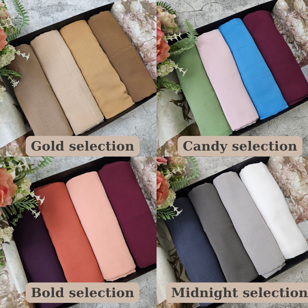 Hijab Gift Set CHIFFON Hijab Box Gift for Her Chiffon Hijab Gift Set ...
