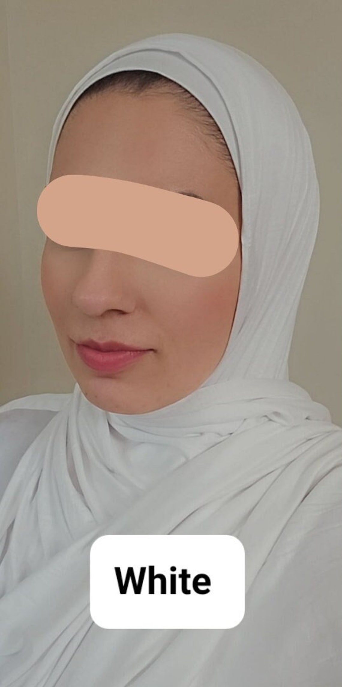 JERSEY LUXURY Hijab Large Scarf Shawl Headscarf Folded Sewn Edges ...