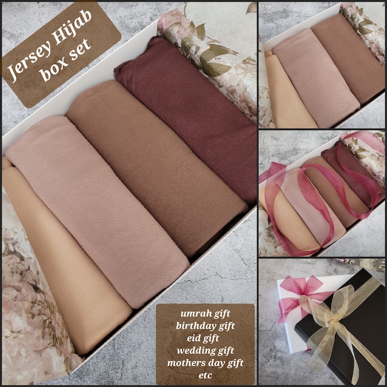 Hijab Gift Set JERSEY Hijab Set Box Gift for Her Jersey Hijab - Etsy