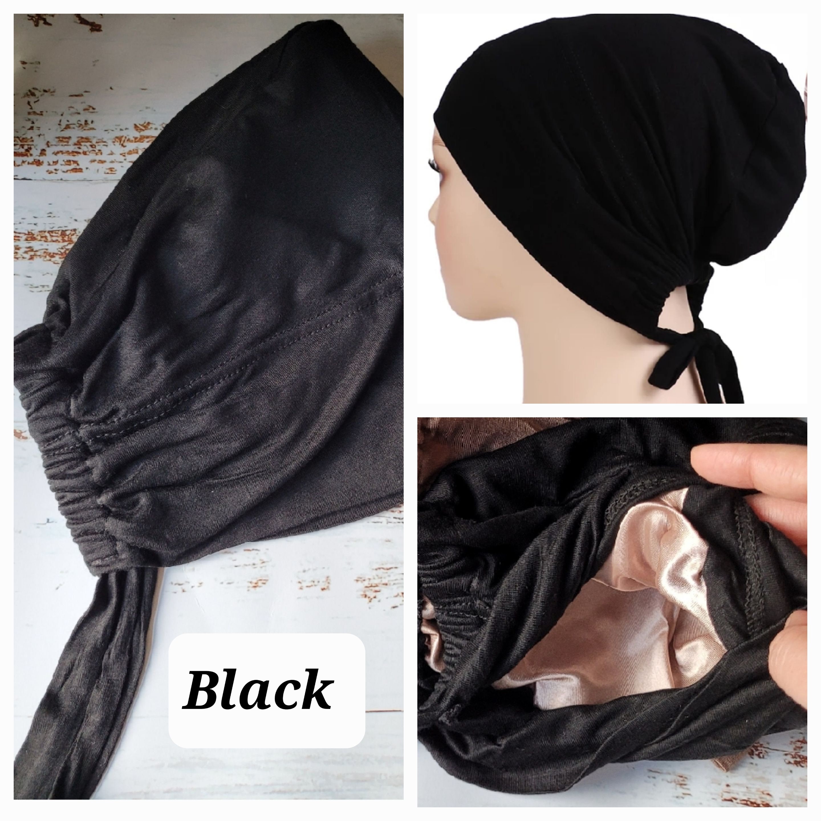 Satin Lined Undercap Hijab Scarf Satin Sleep Cap Silk - Etsy UK