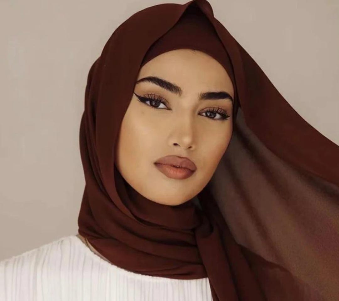 HIJAB & CAP Set Chiffon Scarves and Undercap Jersey Set Shawl Matching ...