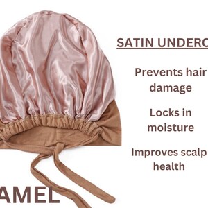 Satin Lined Undercap Hijab Scarf, Satin Sleep Cap, Silk Undercap, Chemo ...