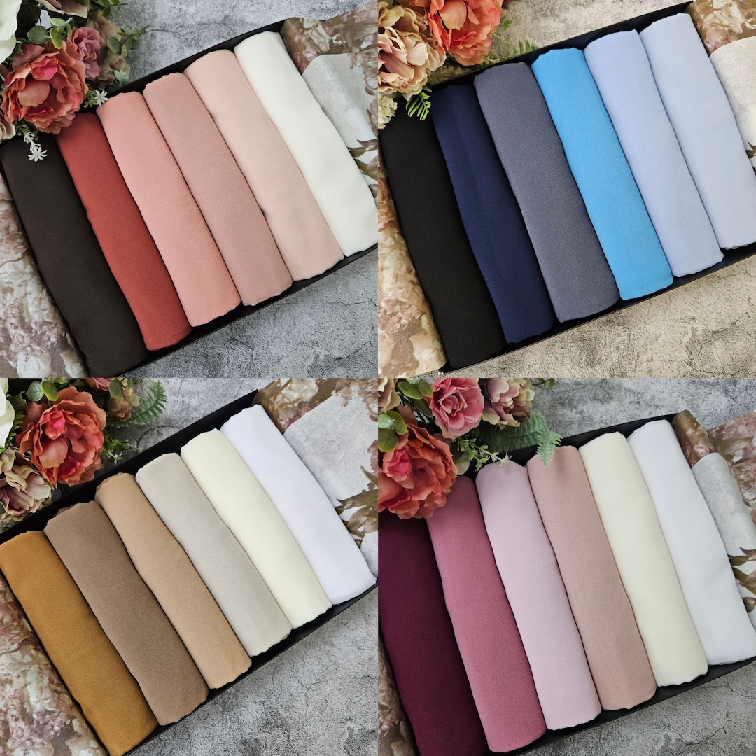 Hijab Gift Set CHIFFON Hijab Box Gift for Her Chiffon Hijab Gift Set ...