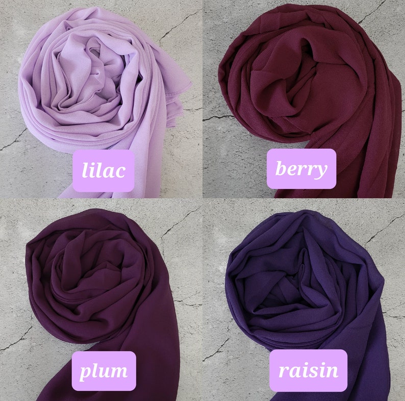 Chiffon Hijab Scarves Dubai Hijab Sarong Shawl Plain Wrap - Etsy