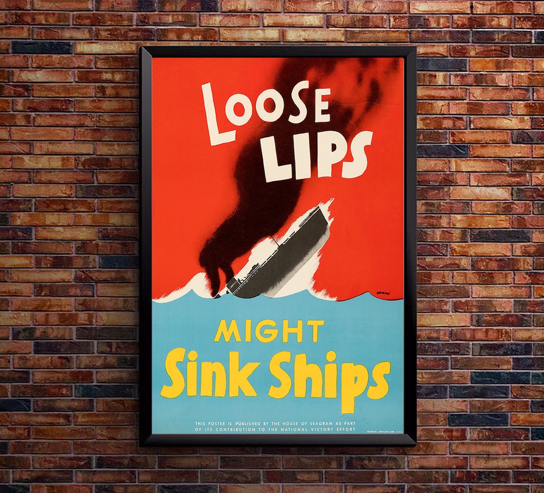 Loose Lips Might Sink Ships WW2 Poster - Etsy