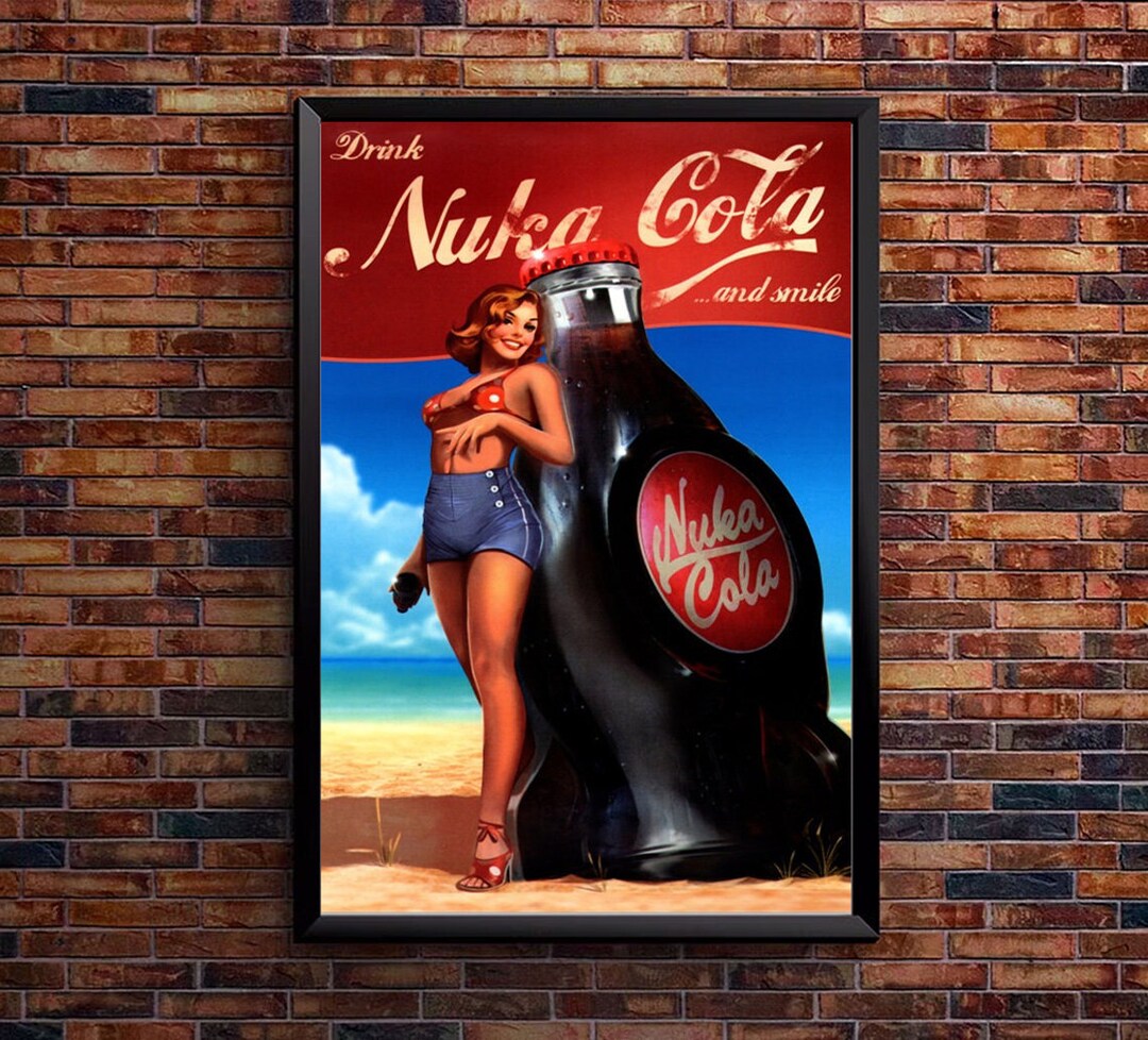 Fallout Poster Nuka Cola And Smile Pin Up Video Game Poster Gaming