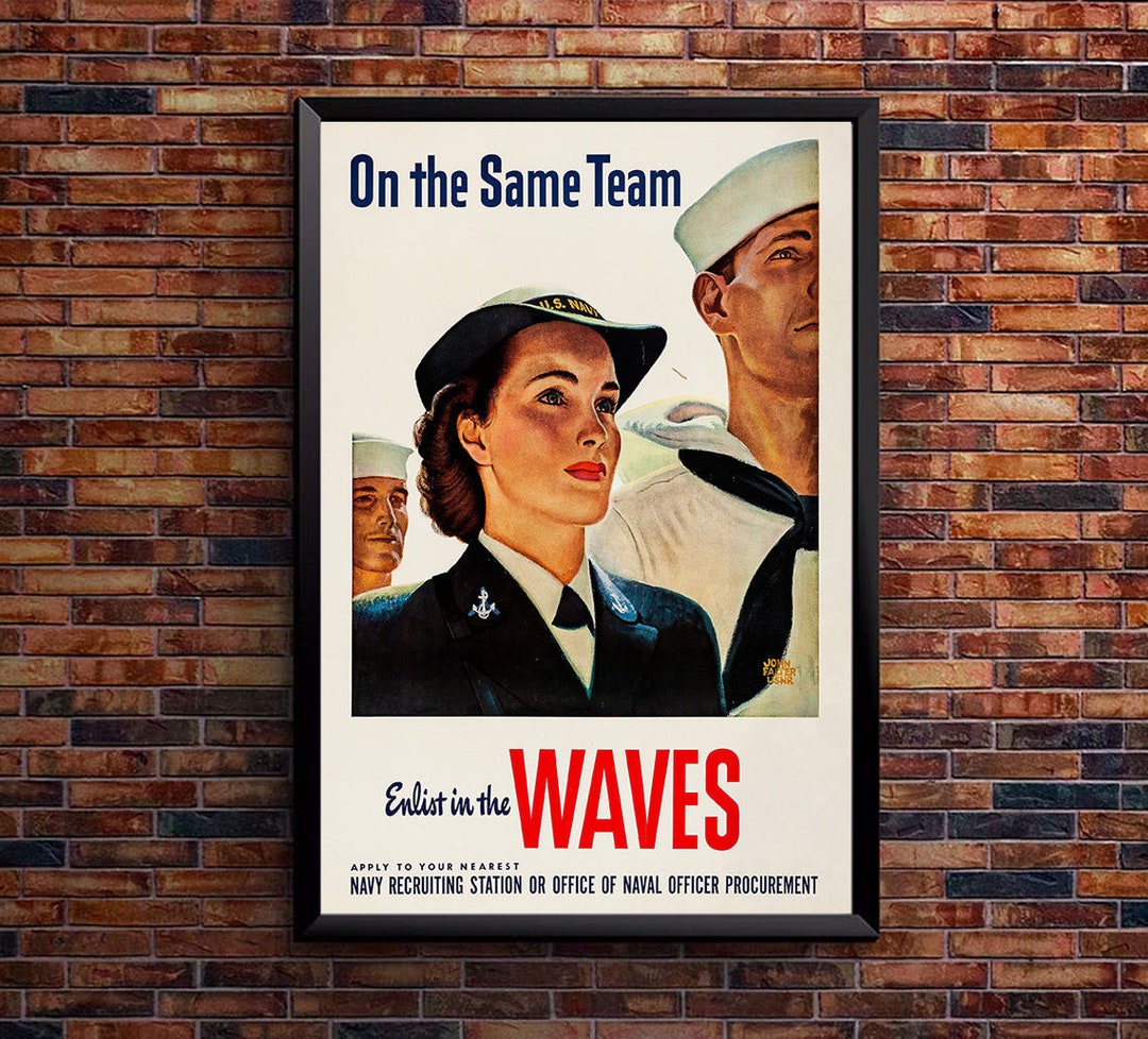 Enlist in the WAVES Women Navy Recruiting WW2 Poster - Etsy