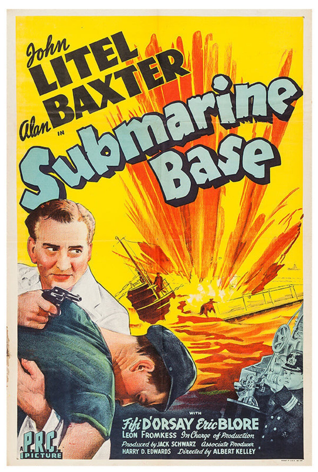 Buy Submarine Base 1943 WW2 Movie Poster Online in India - Etsy
