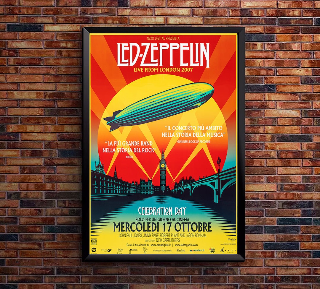 Led Zeppelin Celebration Day 2007 Music Concert Poster - Etsy