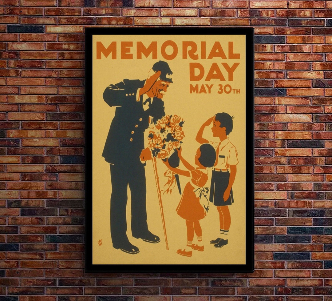 Memorial Day World War 2 Era Poster WW2 Vintage Poster - Etsy