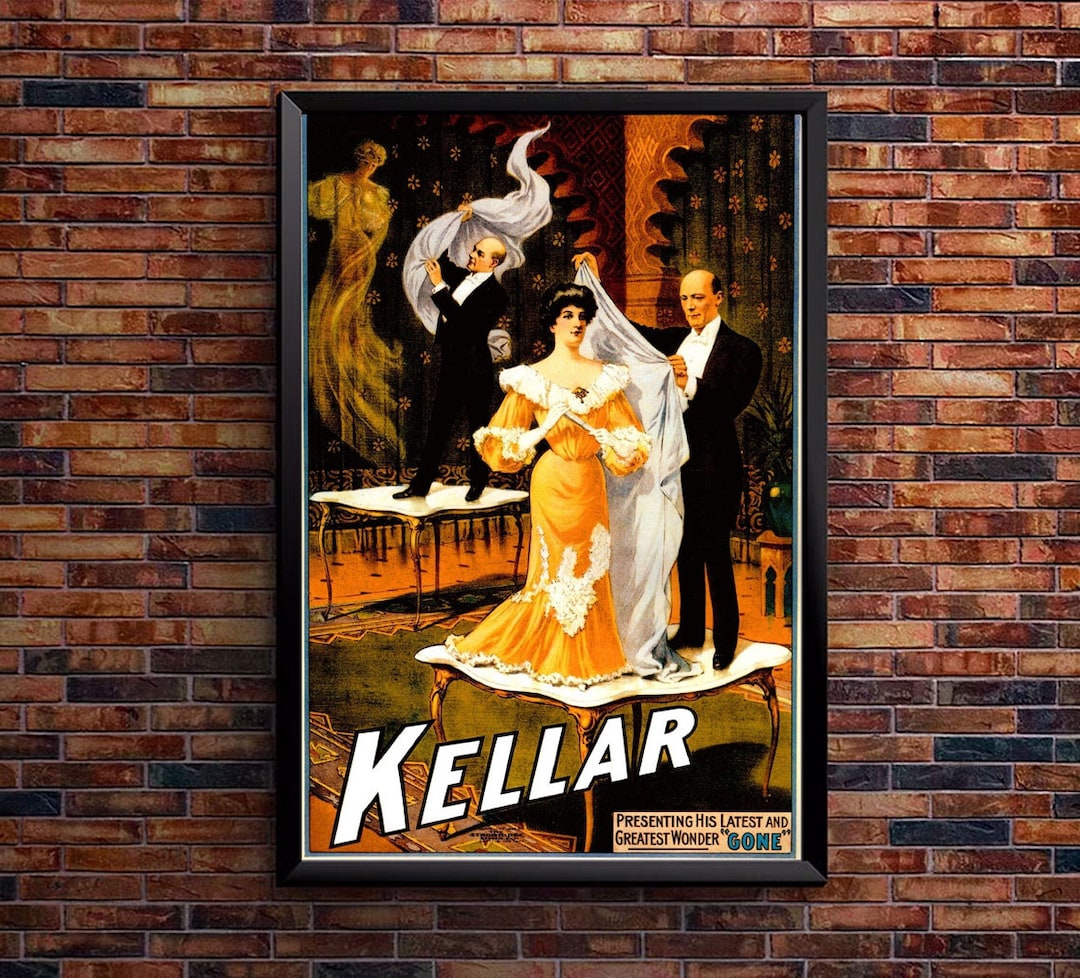 Vintage Magician Poster Kellar 4 Magic Themed Wall Art Print - Etsy