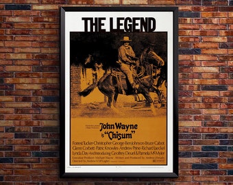 Chisum 1970 John Wayne Cult Western Movie Poster Reprint 18x12 Inches ...