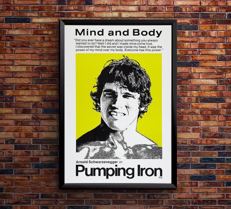 Pumping Iron Movie Poster Arnold Schwarzenegger US Version - Etsy