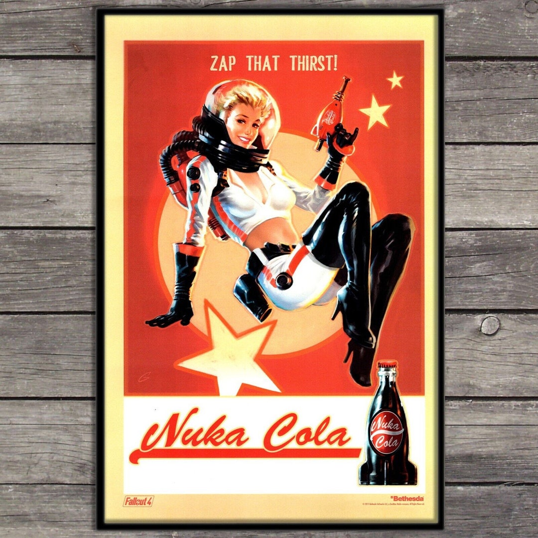 Fallout Poster Nuka Cola Zap Girl Pin up Video Game Poster Gaming ...
