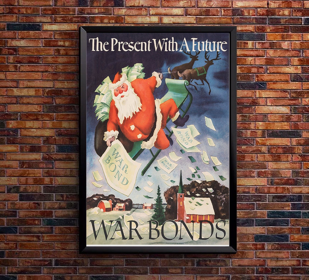 A Present With a Future Christmas War Bonds WW2 Poster - Etsy
