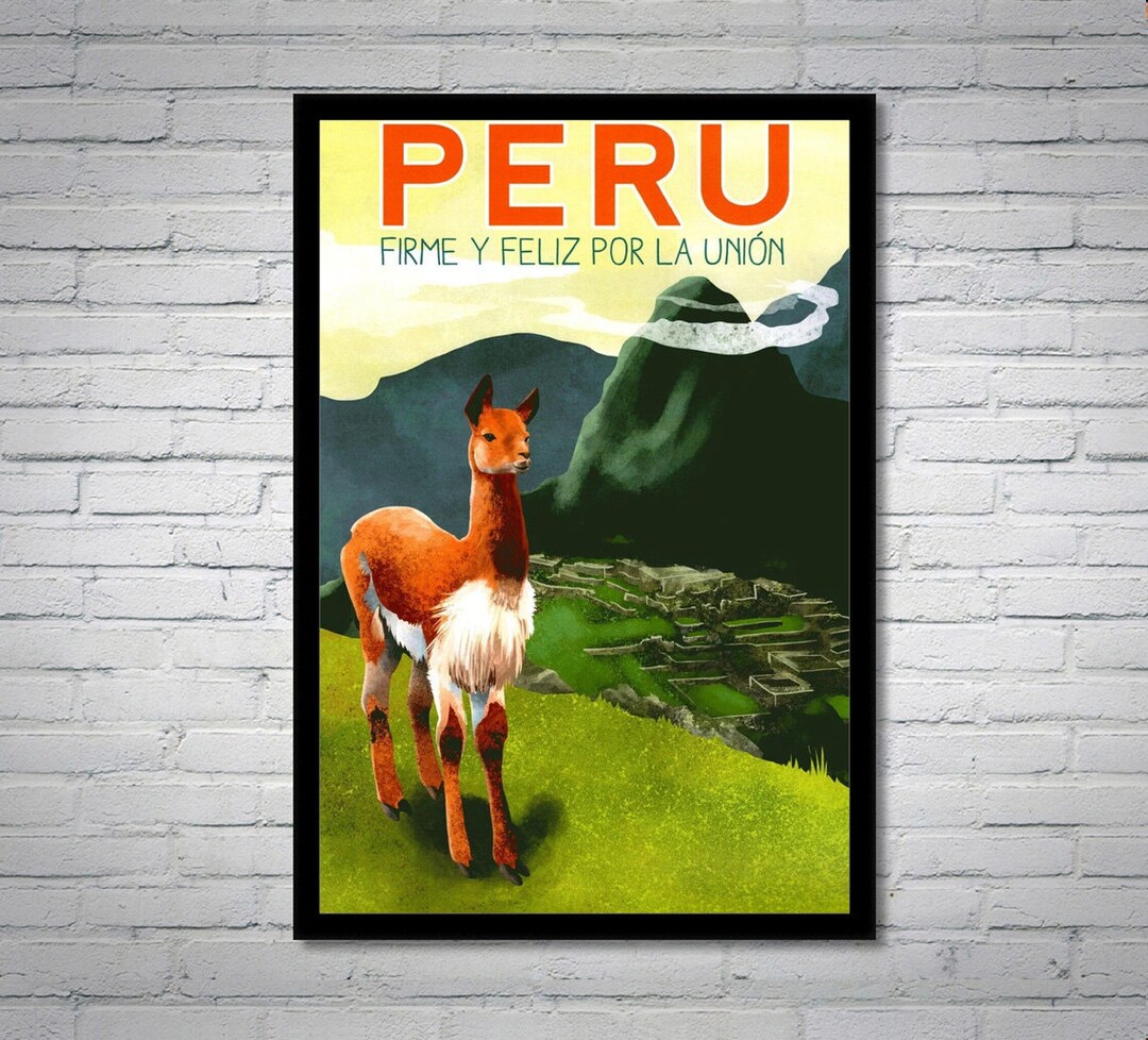 Peru Vintage Travel Poster - Etsy