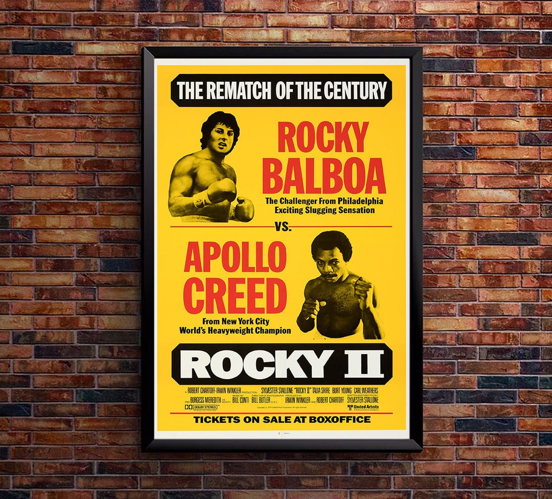 Rocky 2 Sylvester Stallone Vintage Boxing Movie Poster - Etsy
