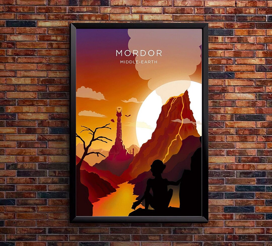 Mordor Middle Earth Lord of the Rings Poster - Etsy