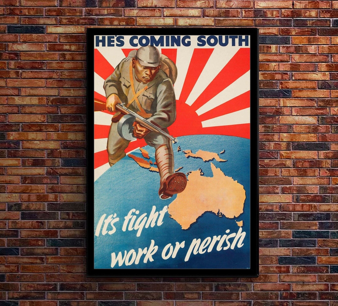 He's Coming South World War 2 Poster WW2 Vintage Poster - Etsy