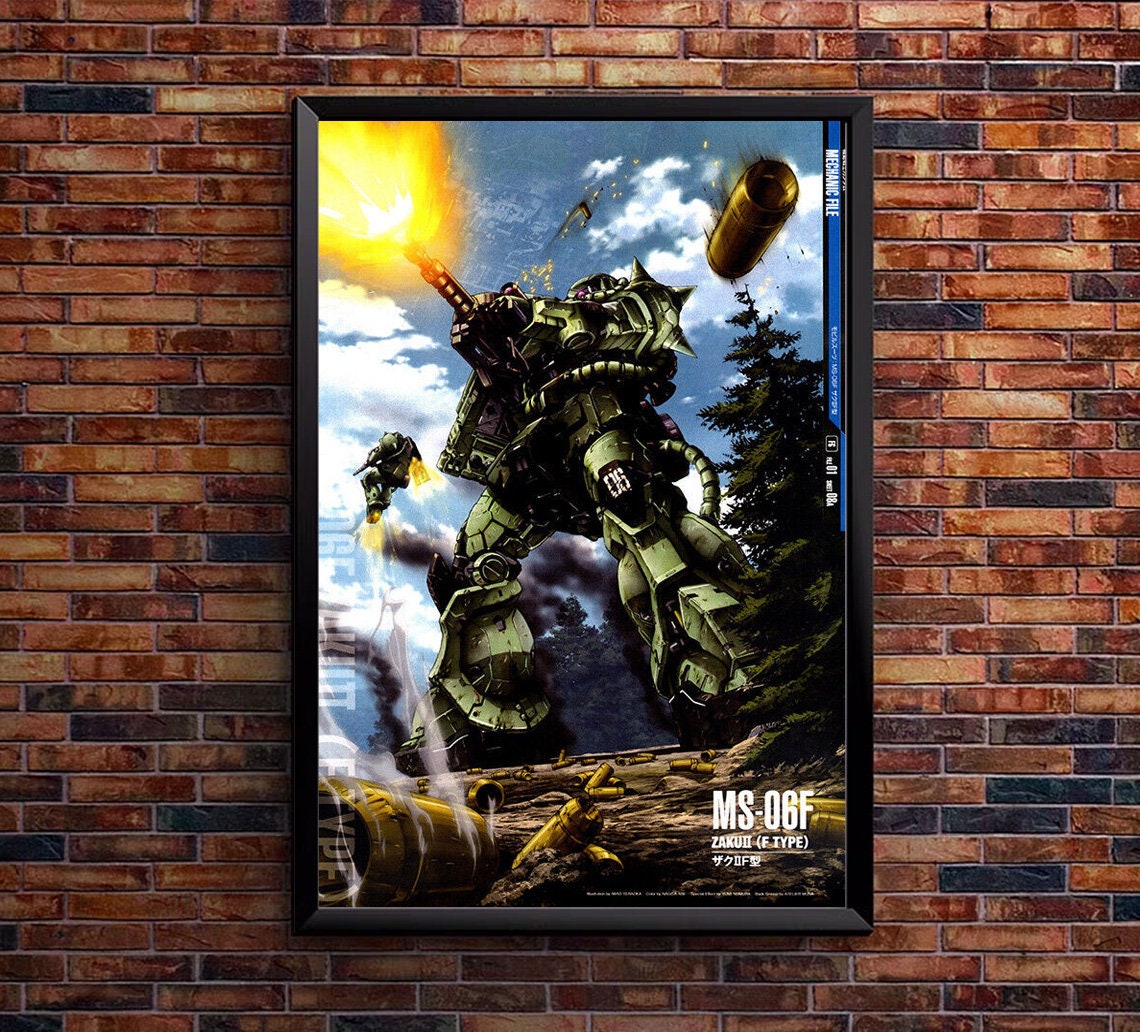 Zakuii F Type Gundam Mechanical Poster Japanese Anime Poster - Etsy