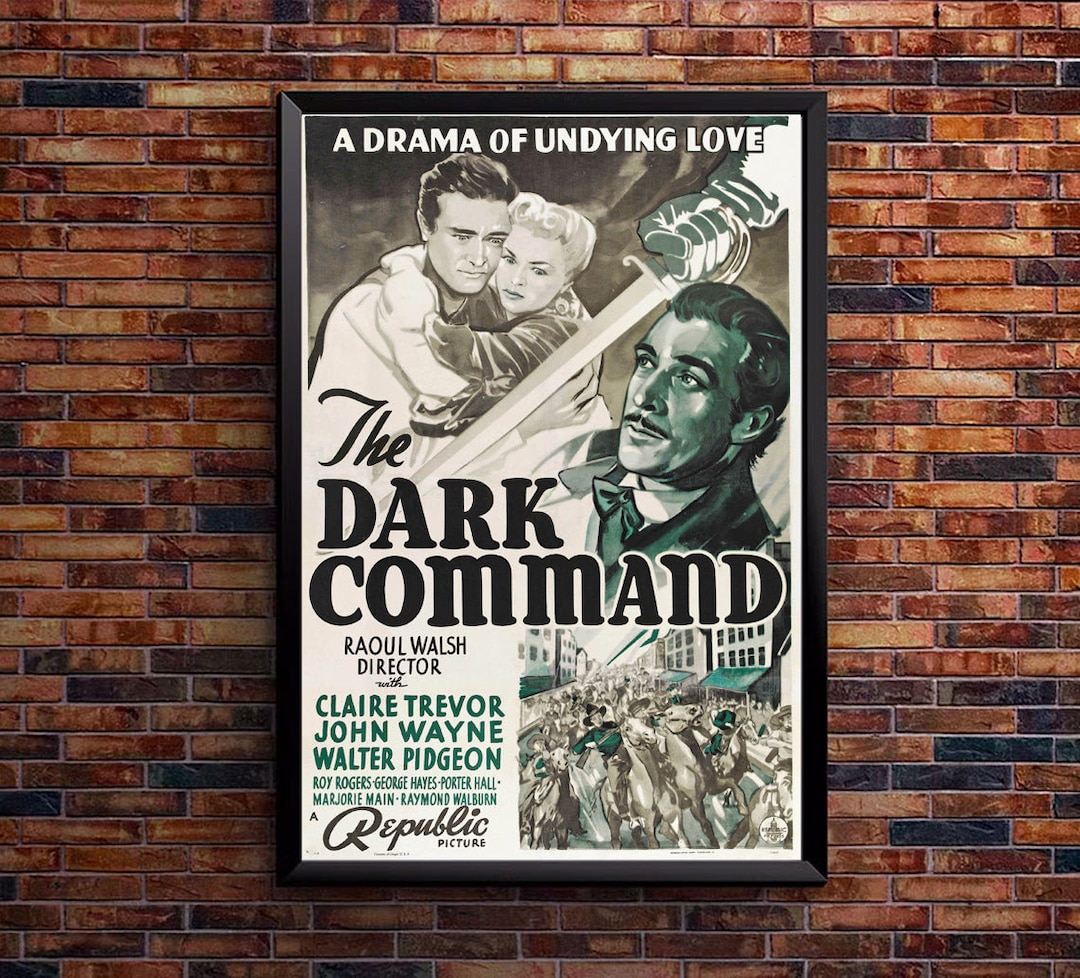 Dark Command 1940 John Wayne Movie Poster - Etsy