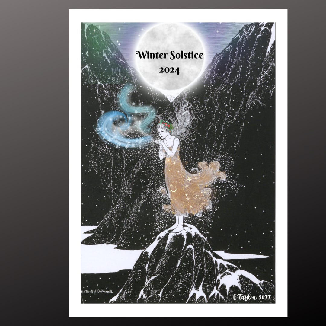Winter Solstice 2024 Card E Taylor Art Emma Taylor Goddess Wiccan Pagan ...