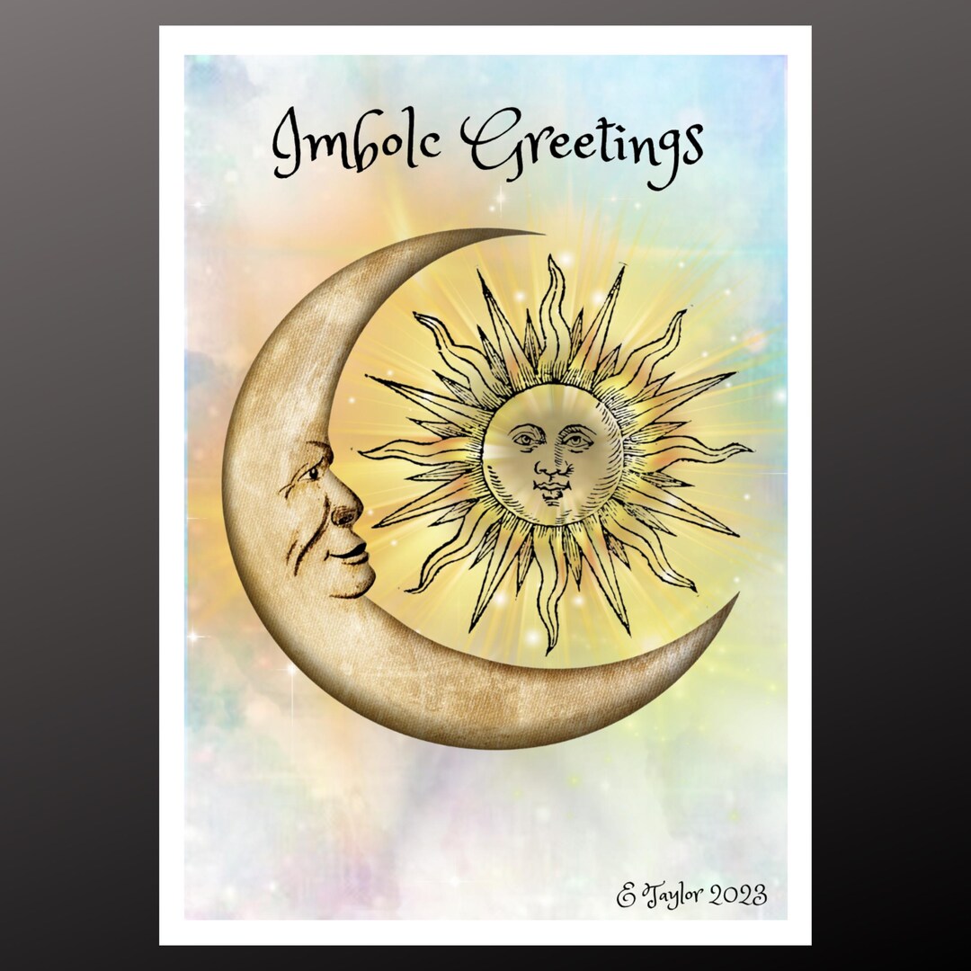 Imbolc Greetings Plantable Seed Card Option Pagan Wiccan Wicca Spring Goddess Brigid Card Celtic ...
