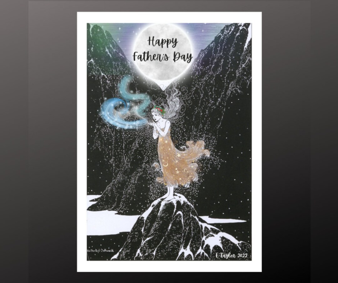 Happy Fathers Day Card Personalised and Seeded Option Warlock Pagan ...